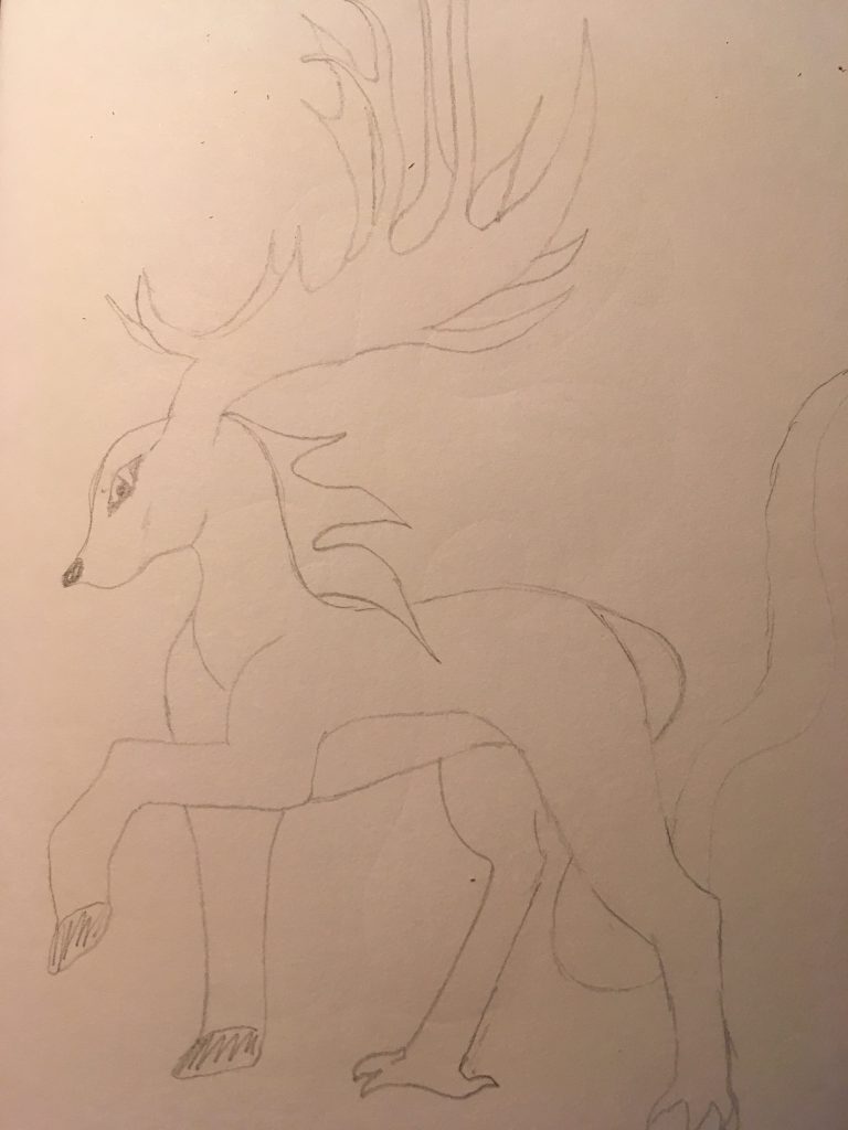 Deer: Drawing Dragons Day 168 - Kate Ristau
