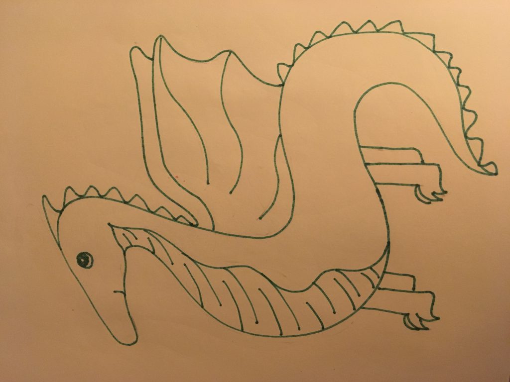 The dragon is in the details: Drawing Dragons Day 340 - Kate Ristau